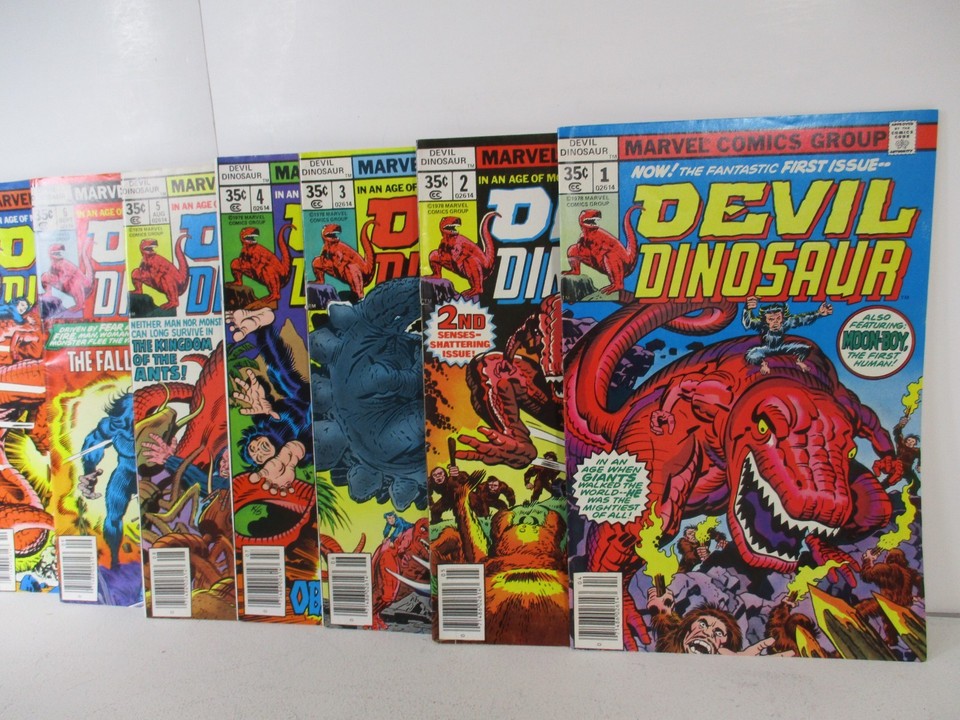 Devil Dinosaur 1-9 COMPLETE SET VGF avg Kirby 1978-1978 Marvel Comics ...