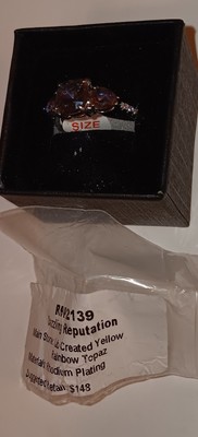 Vintage RBP 2139 Lab Created Rainbow Topaz With CZ ring Size 10 | eBay