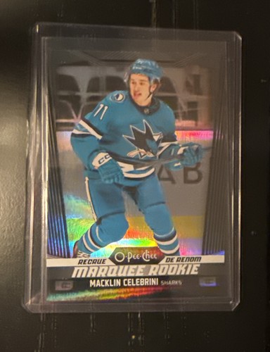 🔥2024-25 O-PEE-CHEE Macklin Celebrini MARQUEE ROOKIE RC RAINBOW BLACK ...
