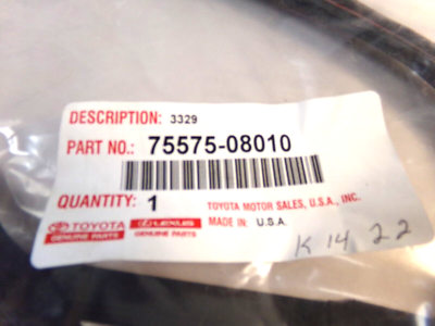 Genuine Toyota Lower Back Window Moulding 75575-08010 OEM for '11-'20 ...