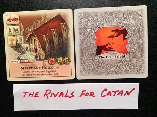 Rivals For Catan MERCHANT GUILD Version 2 The Era of Gold Card ...