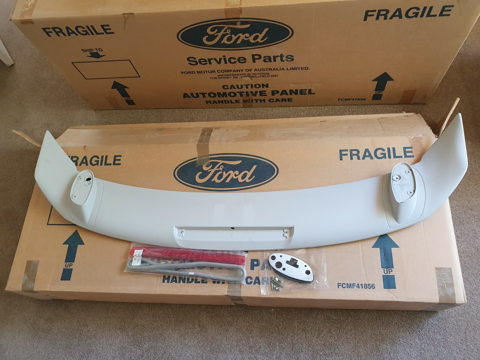 NOS GENUINE FORD REAR BOOT SPOILER BA BF FALCON XR6 XR8 BARRA | eBay ...