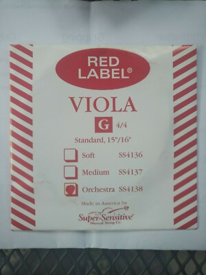 VIOLA 15/16" Red Label SS String G Orchestra SS4138 NEW | eBay