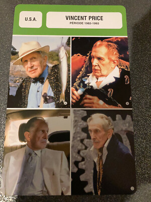 CARTE FICHE CINEMA VINCENT PRICE 1982 - 1993 | eBay