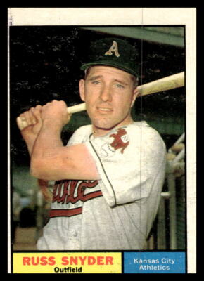 1961 Topps Russ Snyder #143 Kansas City Athletics Baseball Card | eBay
