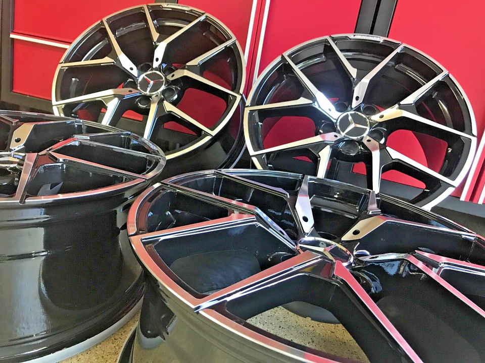 17 INCH MERCEDES C63 NIGHT EDT RIMS WHEELS 17/8 SET4 NEW FITS C300 C250 ...