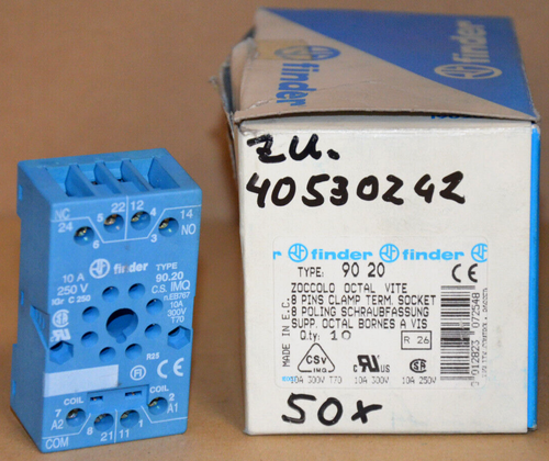 Finder Type:90.20 Relaissockel 10 Stück Neu/unbenutzt | eBay.de