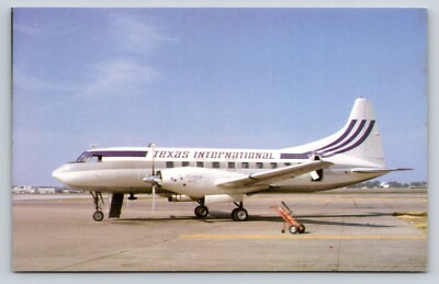 Texas TX International Airlines CV-600 Postcard airline | eBay