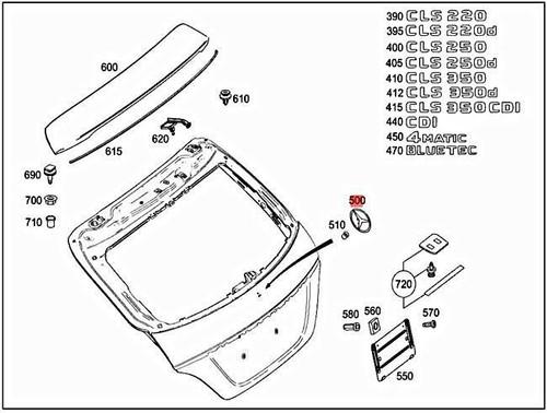 Genuine MERCEDES X218 CLS Shooting Brake X218 Mercedes star 2188170216 ...