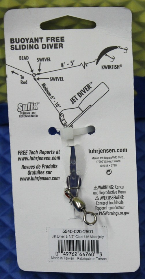 Luhr Jensen Jet Diver Trolling Lure 5540- CHOOSE YOUR SIZE AND COLOR ...