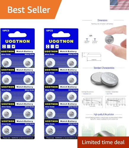 Essential 20-Pack of SR754SW Batteries for Watches & Electronics - 393 ...