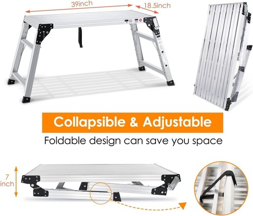 Adjustable Work Platform Support 330 lbs Height 24 to 35 inches ...