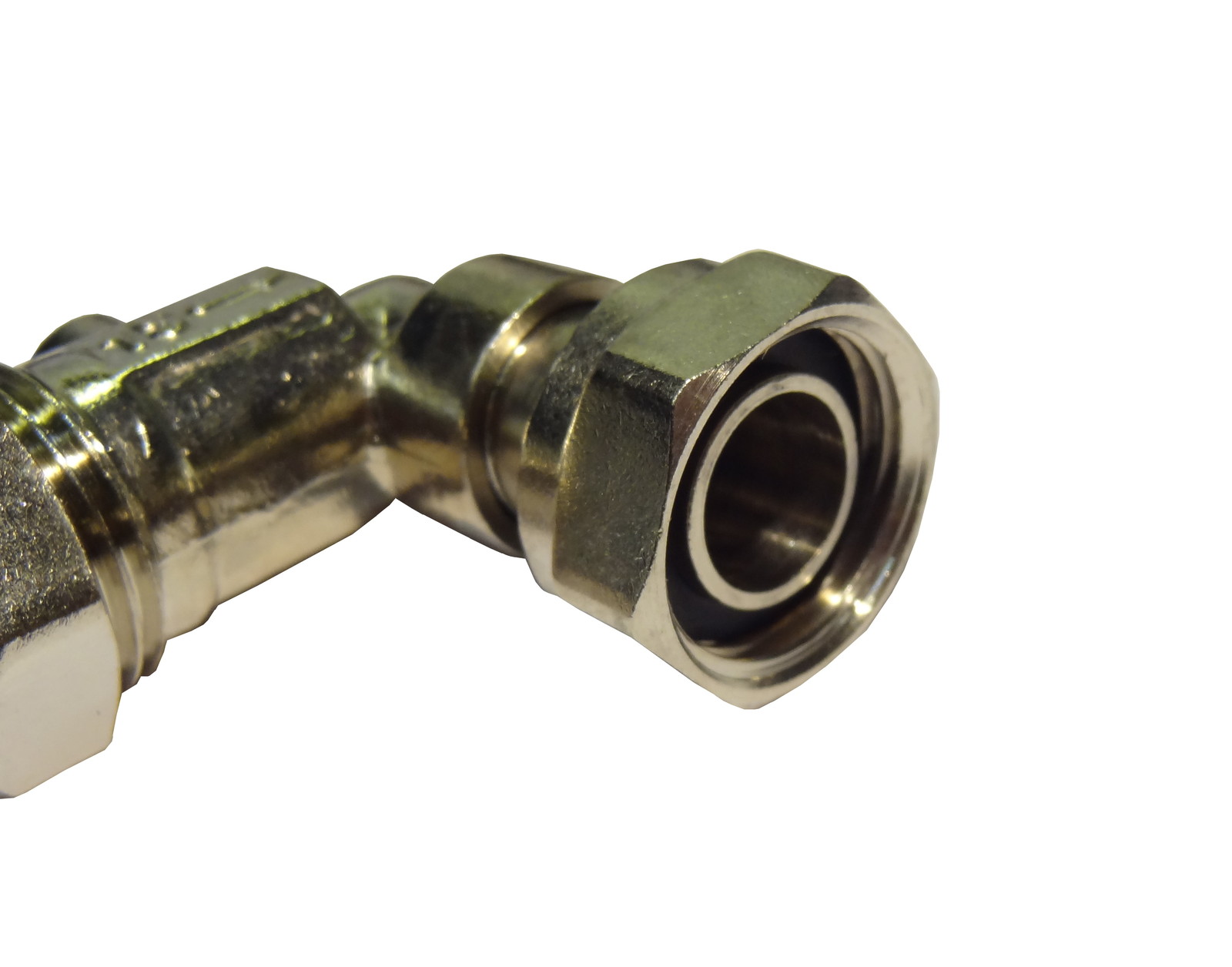 15mm x 1/2" BSP Angled Service Valve Chrome Plated Elbow Isolation ...