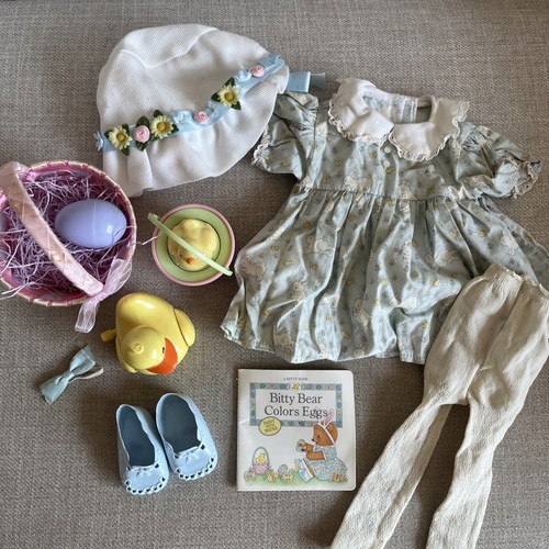 American Girl Bitty Baby Vintage Easter Dress & Accessories Pleasant ...