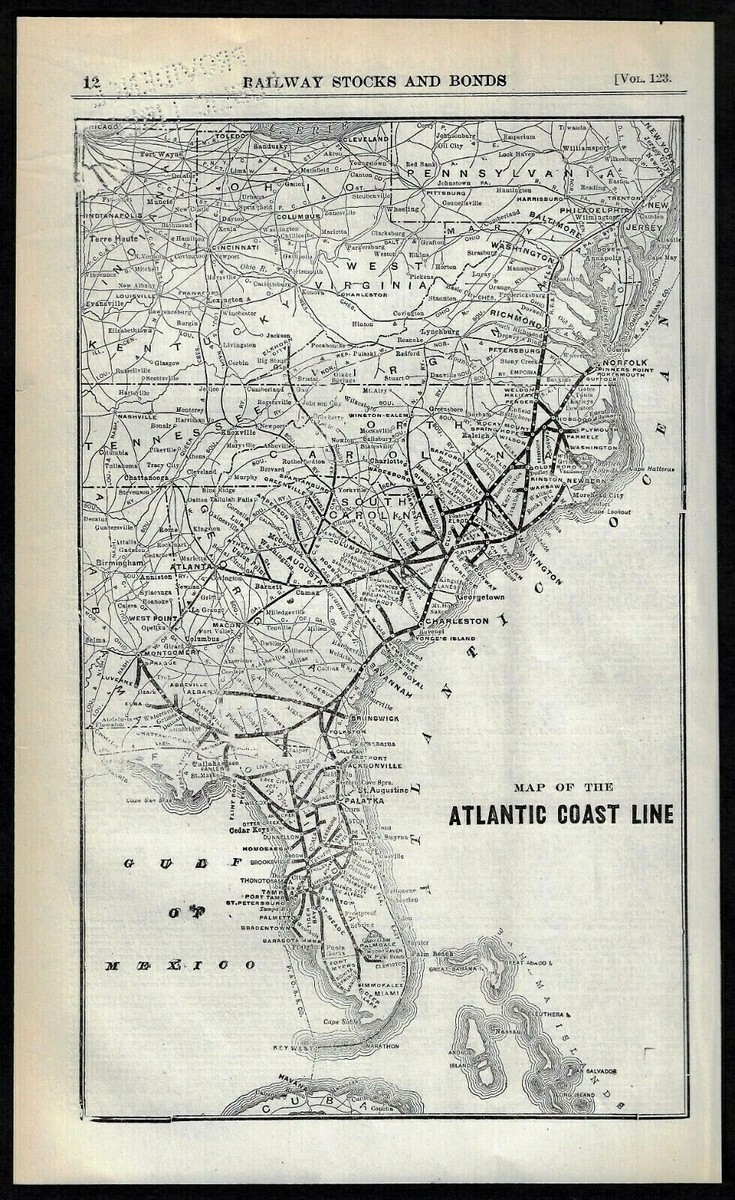 Atlantic Coast Line Map Geology Of The Fall Line