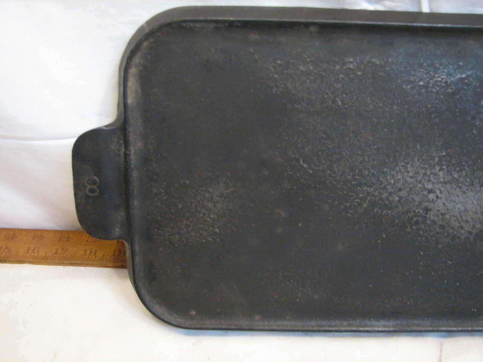 Antique Griswold no. 7 745 Cast Iron Pancake Griddle Lg Slant Logo ERIE ...