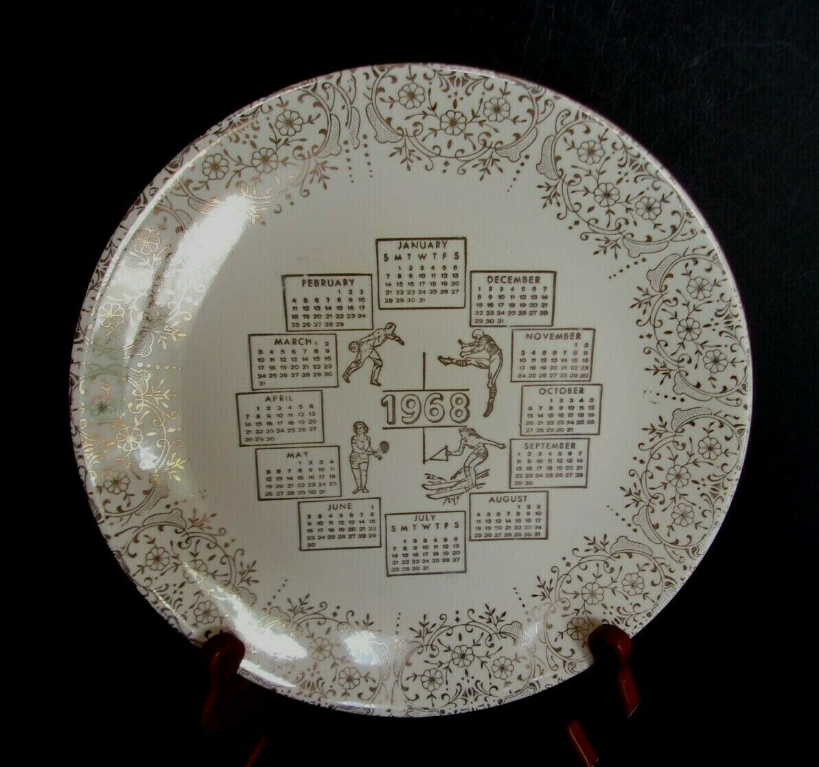 Vintage 1968 Calendar Plate | eBay