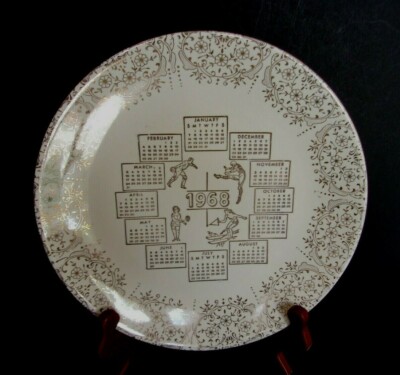 Vintage 1968 Calendar Plate | eBay