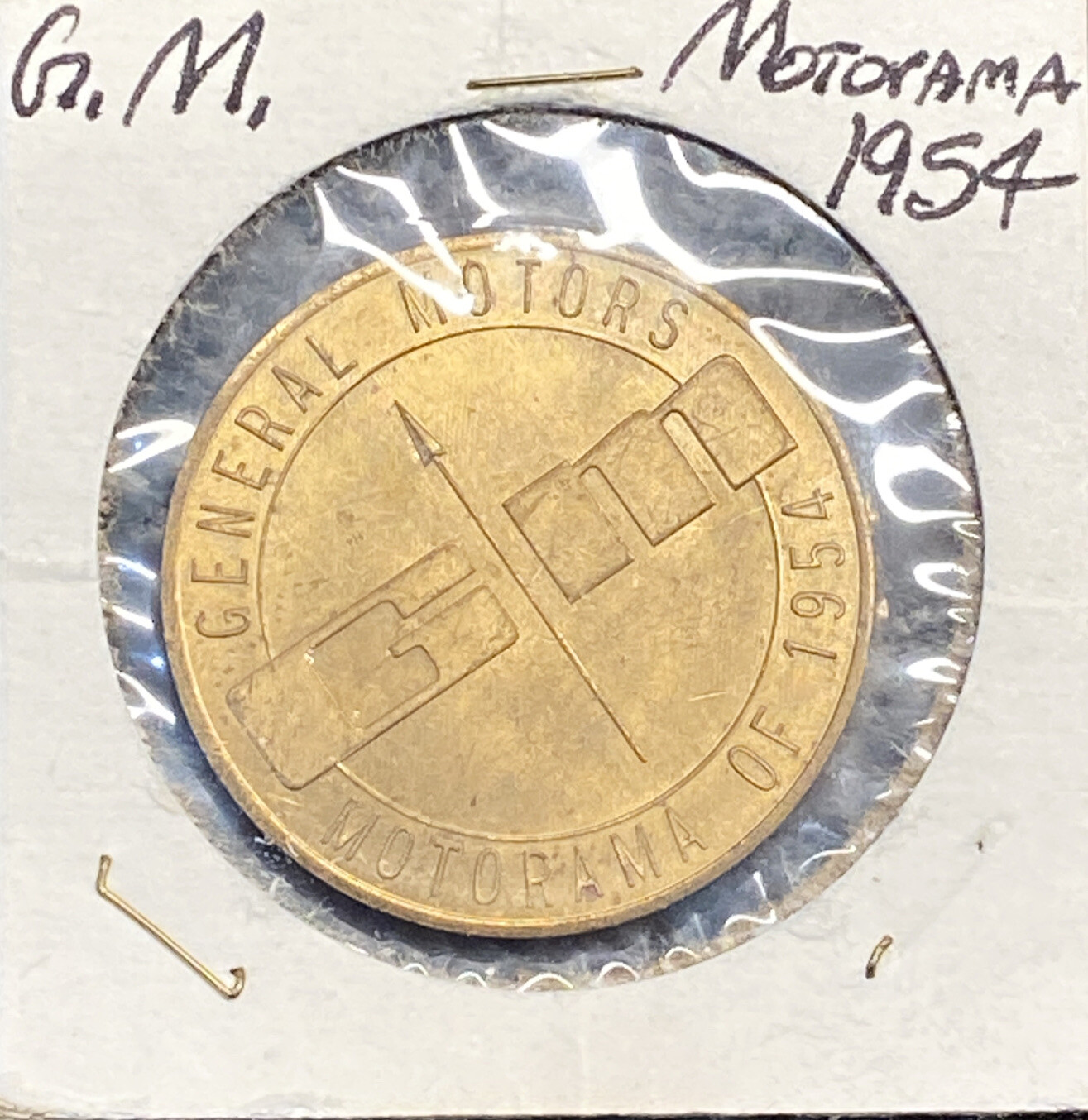 GENERAL MOTORS MOTORAMA OF 1954 MEDAL GM TOKEN CHEVROLET PONTIAC ...