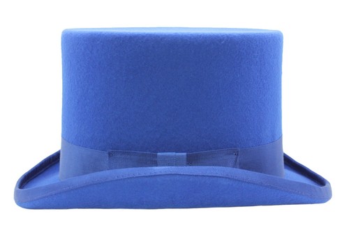 Gents Wedding Derby Event 100% Wool Hand Made Satin Lined Blue Felt Top ...