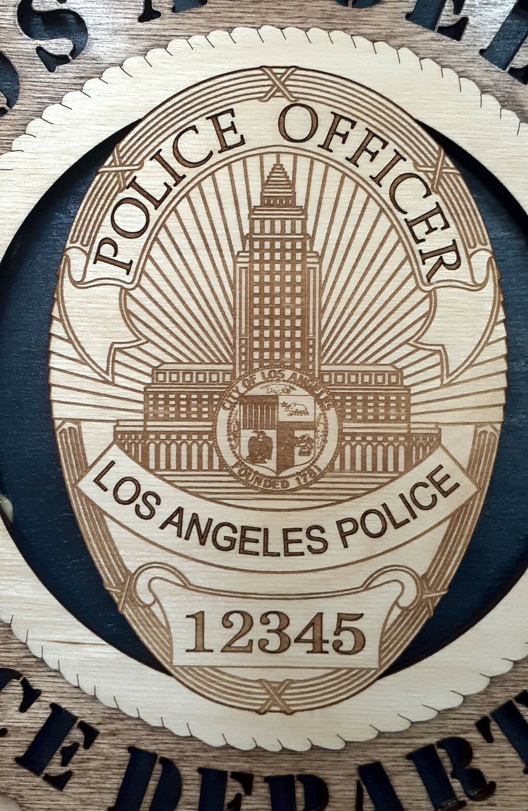 LOS ANGELES POLICE DEPT (LAPD) PERSONALIZED PLAQUE | eBay
