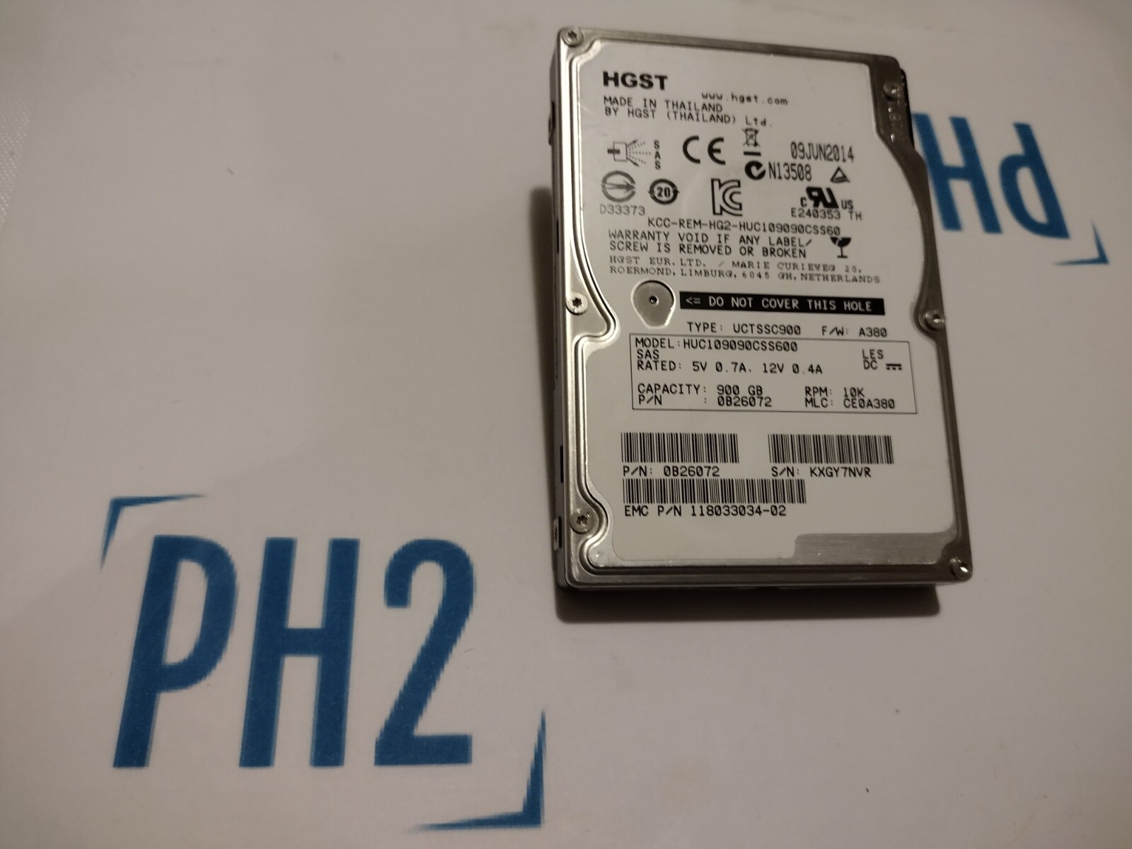 Hitachi 900GB, 10000 RPM, 2.5 inch Internal Hard Disk Drive - 0B26072 ...