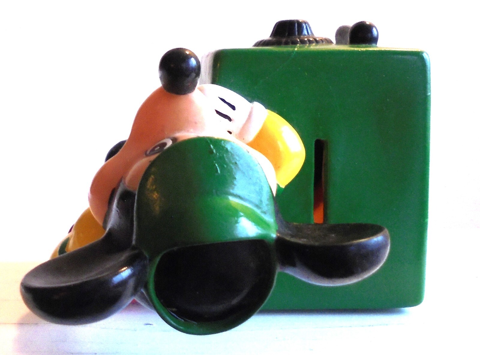 Vintage Disney Banker Mickey Mouse Plastic Coin Money Piggy Bank Safe w ...