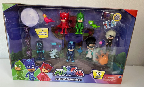 NIB PJ Masks and Friends Deluxe Figure Set Collection - 16 Pieces | eBay