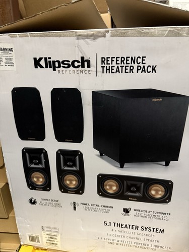 Klipsch Reference Theater Pack 5.1 Channel Speaker System WiFi 8 in Subwoofer | eBay