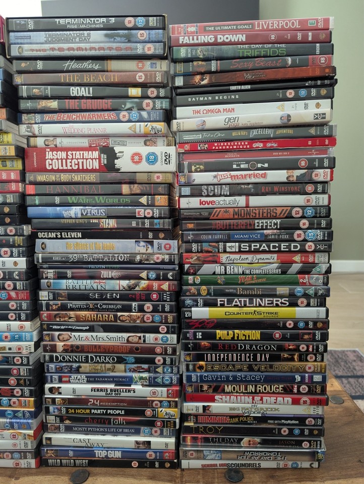 Huge Personal DVD Collection - 200+ DVDs - Bundle Joblot Wholesale ...
