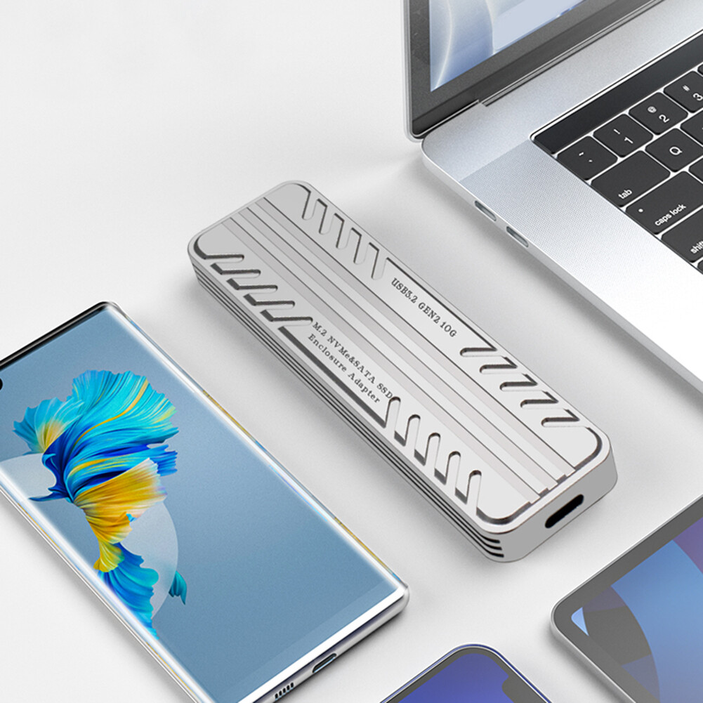 M.2 NVMe SATA SSD Case External SSD Case USB3.1 GEN2 Solid State Drive ...