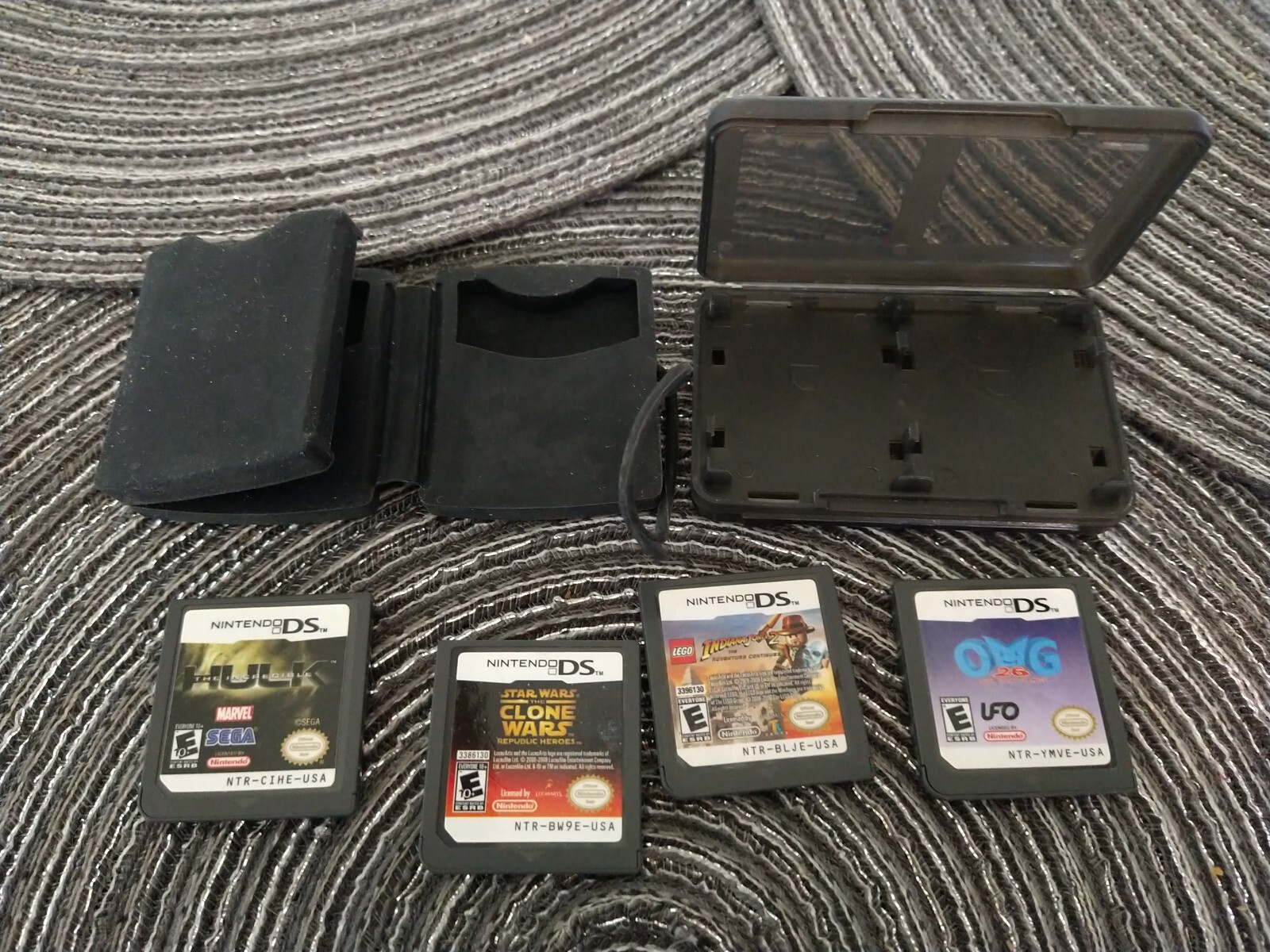 4 Nintendo DS carts-Incredible Hulk,Star Wars,Indiana Jones,OMG 26 ...