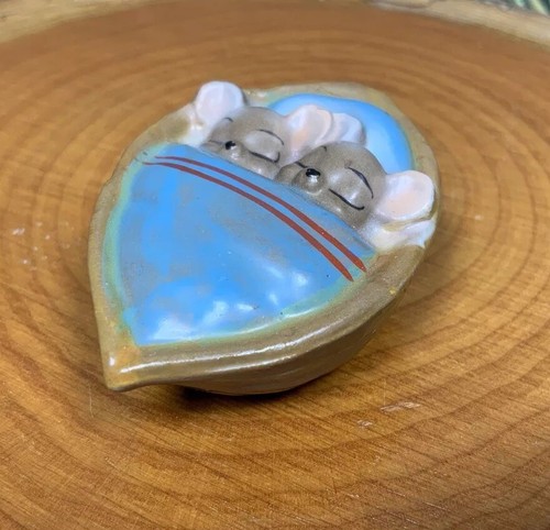 1960s Josef Original Figure Sleeping Mice Baby Mice Nut Shell 1-3/4 ...