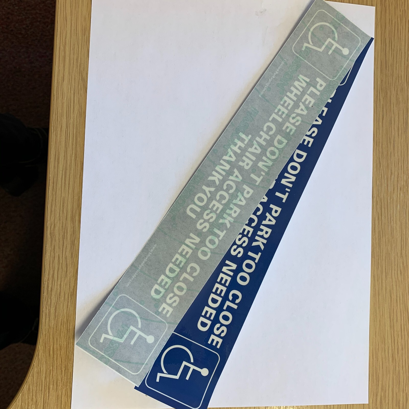 BLUE BADGE CAR STICKERS - DISABLED DRIVER - (STICKY BACK) | eBay