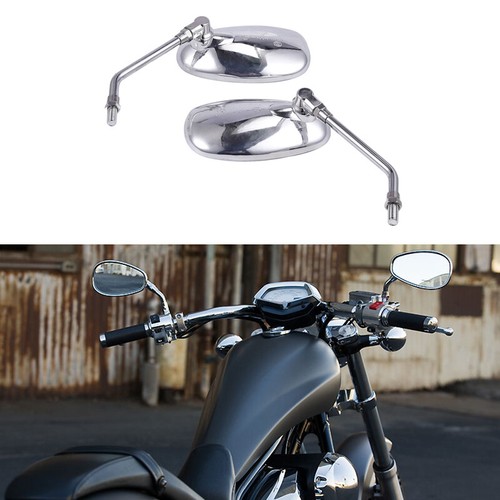 Chrome Rear View Mirrors 10mm For Honda Fury VT 1300 Shadow Spirit VT ...