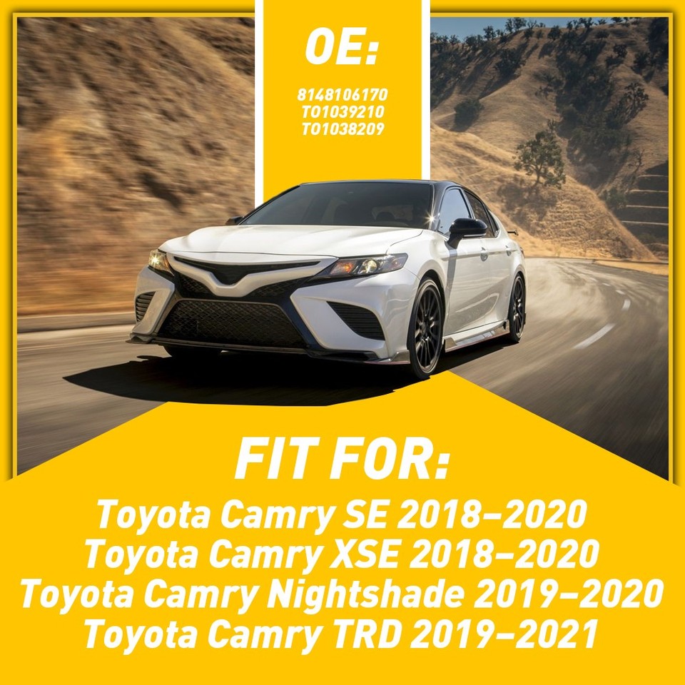 RH Front Bumper Fog Lights Lamps Cover Insert Panel Fit Toyota 2018 ...