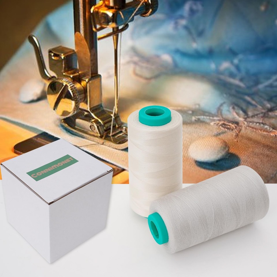 4 Pack of Serger Threads Cones Spools, All-Purpose Sewing Thread ...