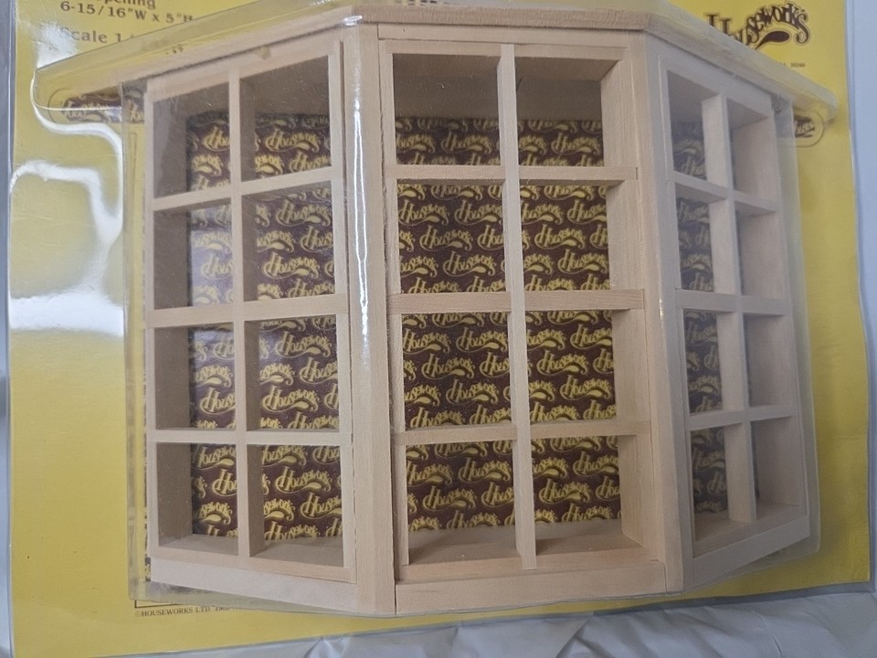 Dollhouse Miniature Wood Large Bay Window 24 Light 1:12 Scale ...