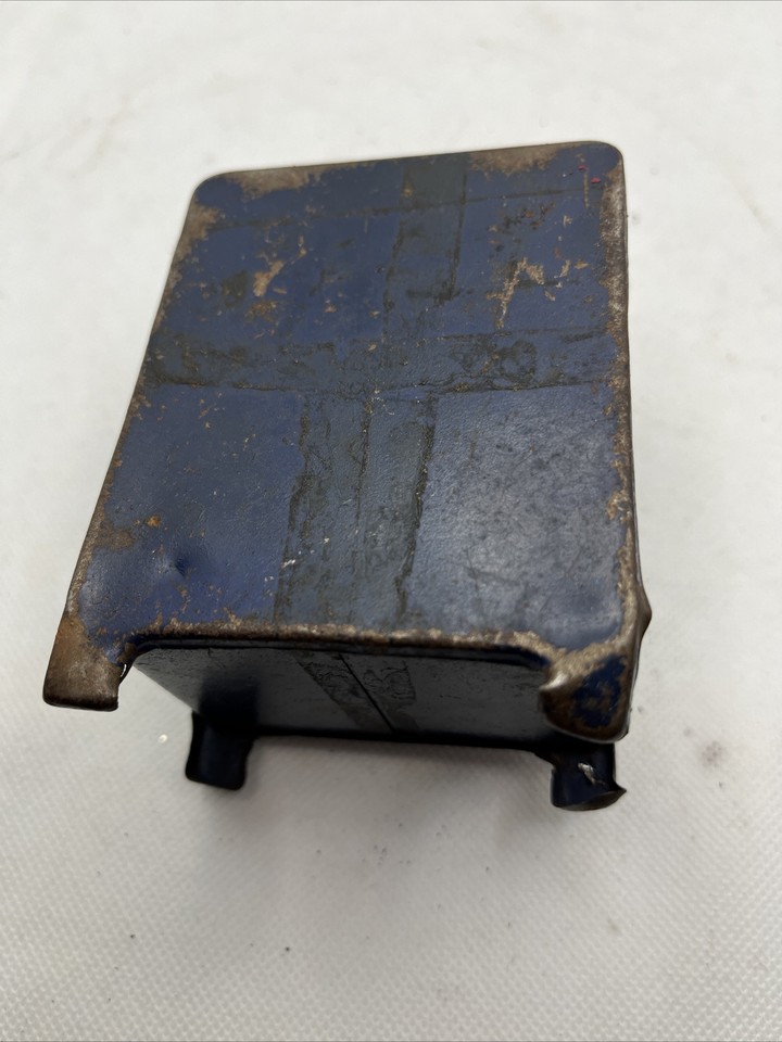 Vintage Tin/Metal Blue Paint 3 Lock Combination Safe Bank - 3 3/4 ...