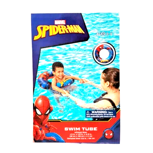 New $10 Marvel Inflatable 22" Spider-Man Swim Ring Tube Float Kids 3 ...