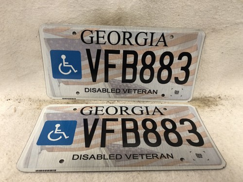 2015 Georgia Disabled Veteran License Plate Pair | eBay