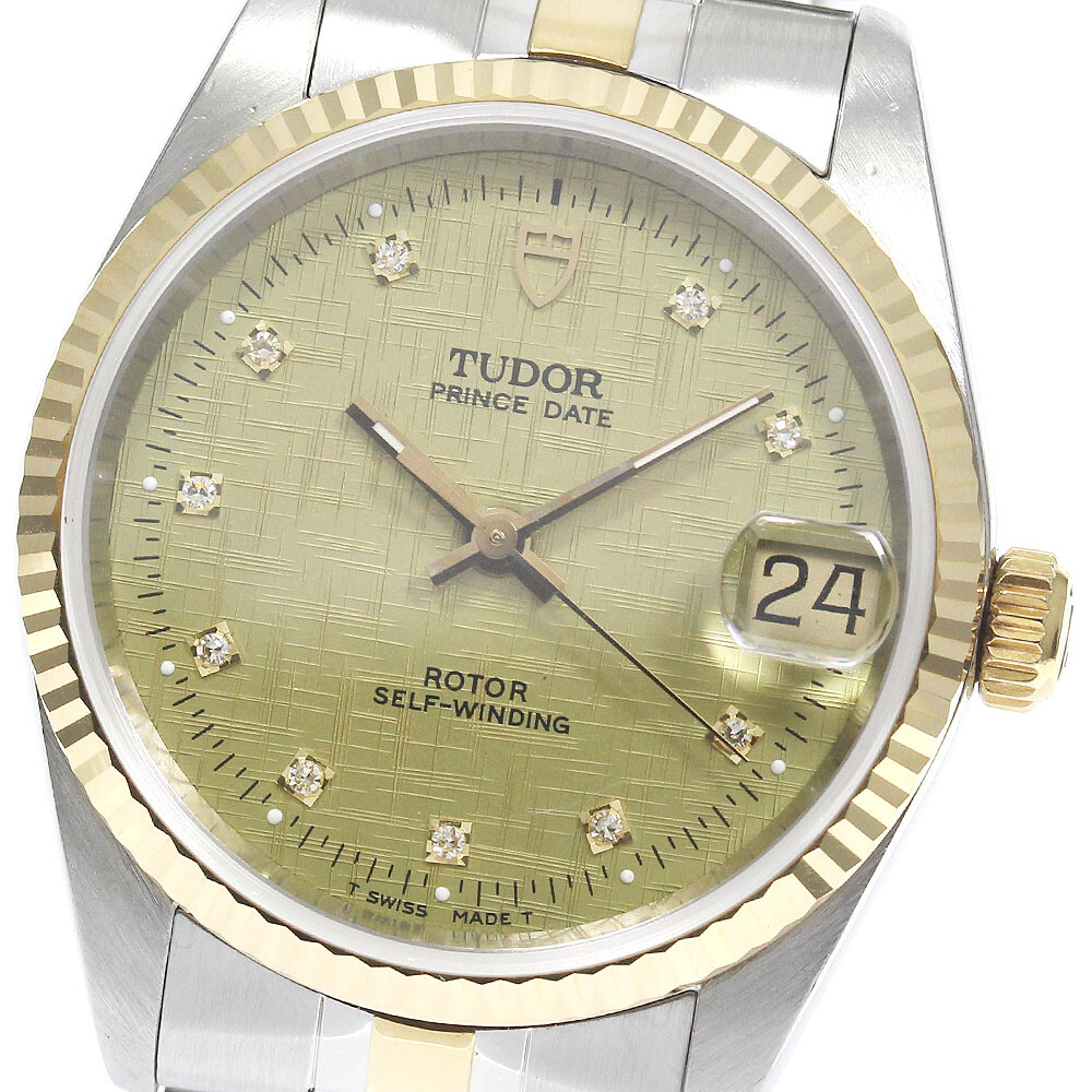 TUDOR Prince Date authentic 72033 10P diamond