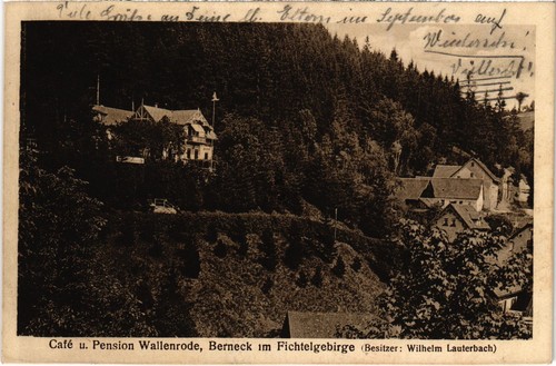 CPA AK BAD BERNECK IM FICTELGEBIRGE Cafe-Pension Wallenrode GERMANY ...
