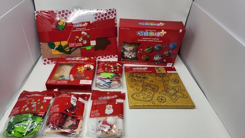 Lot of 8 Creatology Christmas kid craft kits stickers ornament santa ...