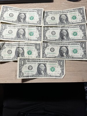 (2) 2013 w (5) 2017 (ONE DOLLAR) DUPLICATE *STAR* NOTE BILLS | eBay