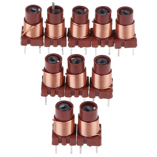 10pcs 12T 0.6uh-1.7uh Adjustable High-Frequency Ferrite Core Inductor J ...