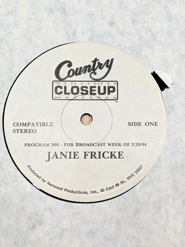 COUNTRY CLOSEUP RADIO SHOW JANIE FRICKE HOST LON HELTON 2/20/1984 ...