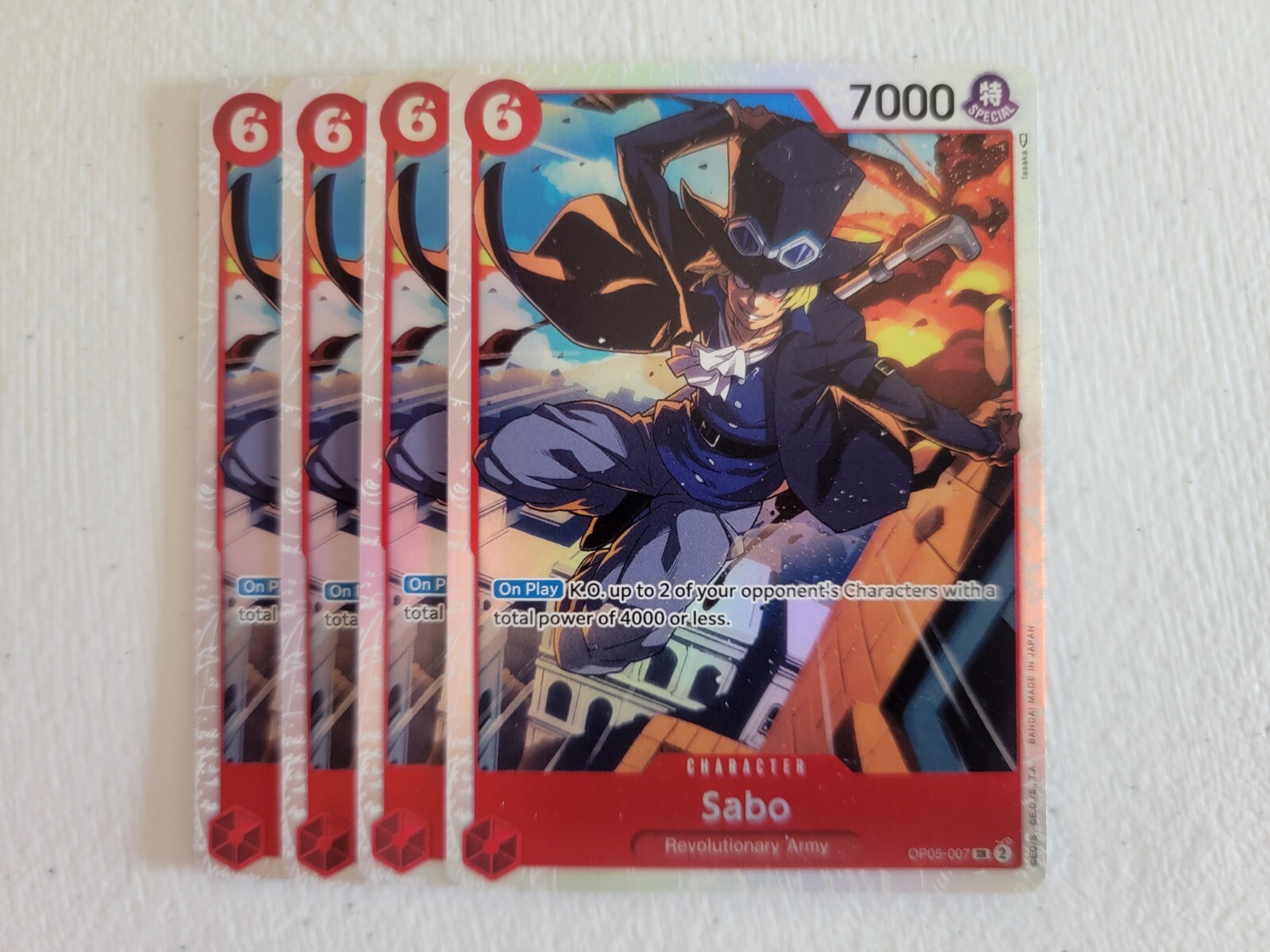 Sabo OP05-007 x4 One Piece TCG Awakening of the New Era | eBay