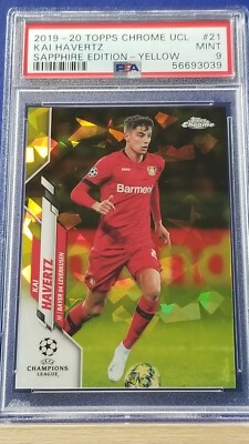 Kai Havertz - 2019 Topps Chrome UEFA Champions League Sapphire Yellow ...