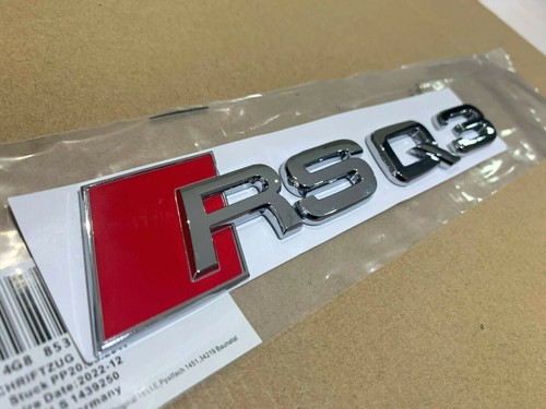 Genuine Style Chrome RSQ3 Rear Emblem Badge Sticker for Audi Q3 RSQ3 ...